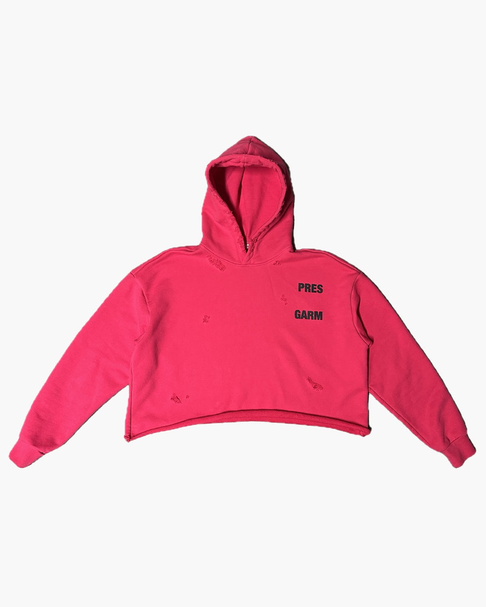Pink Damaged Hoodie – Prestigious Garments